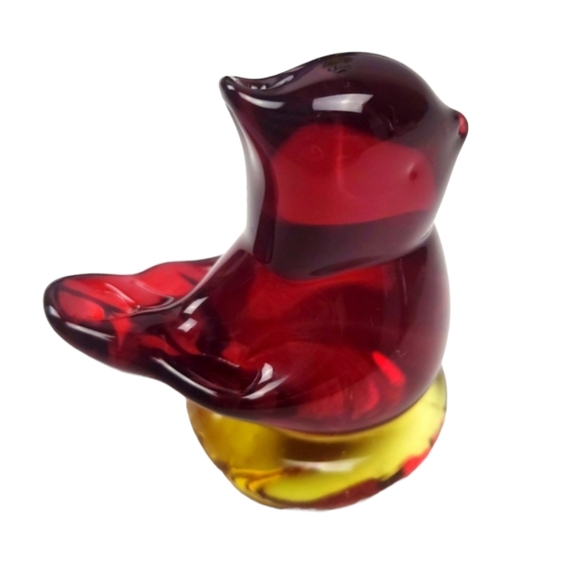 Art | Vintage 1993 Handmade Red Glass Bird Cardinal Of Love Signed By W ...